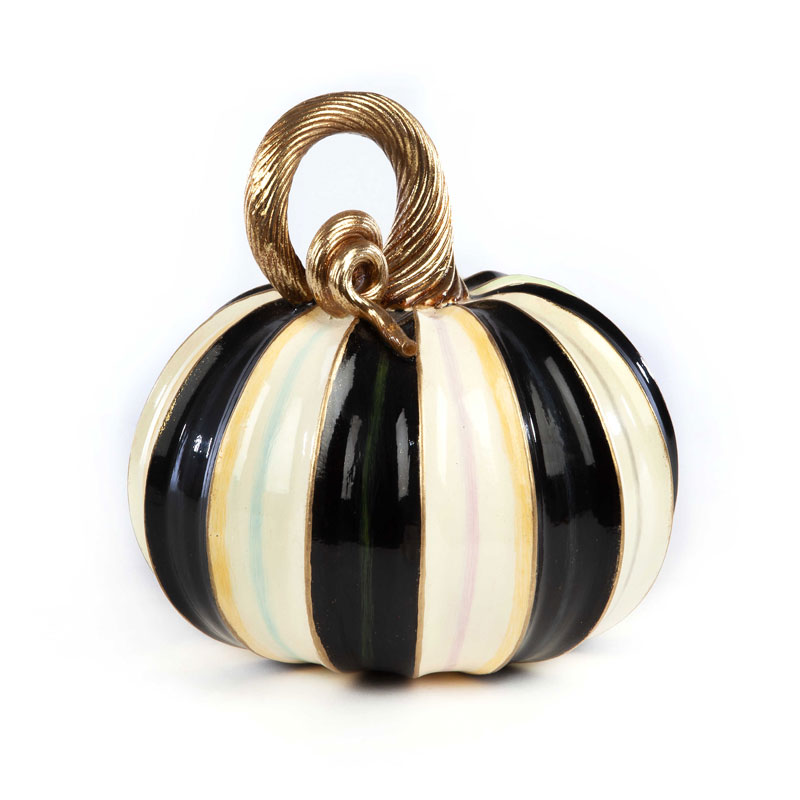 MacKenzie-Childs Elegant Stripe Pumpkin, Large | 35509-0094 | Borsheims