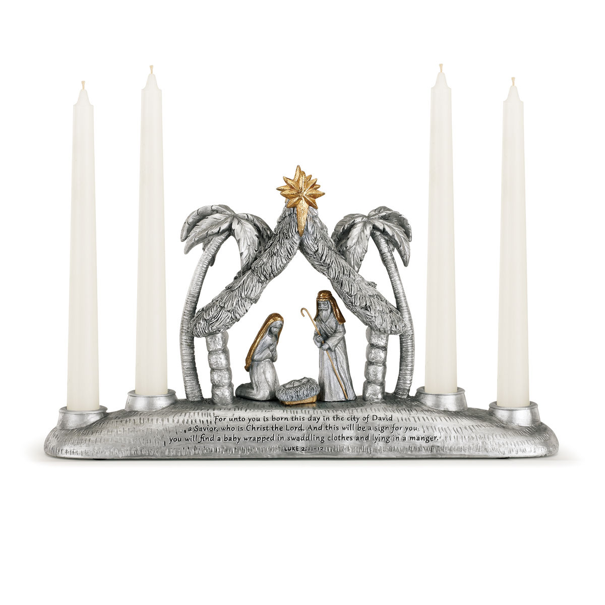 Demdaco Nativity Taper Candle Holder Centerpiece | 2020180014 | Borsheims