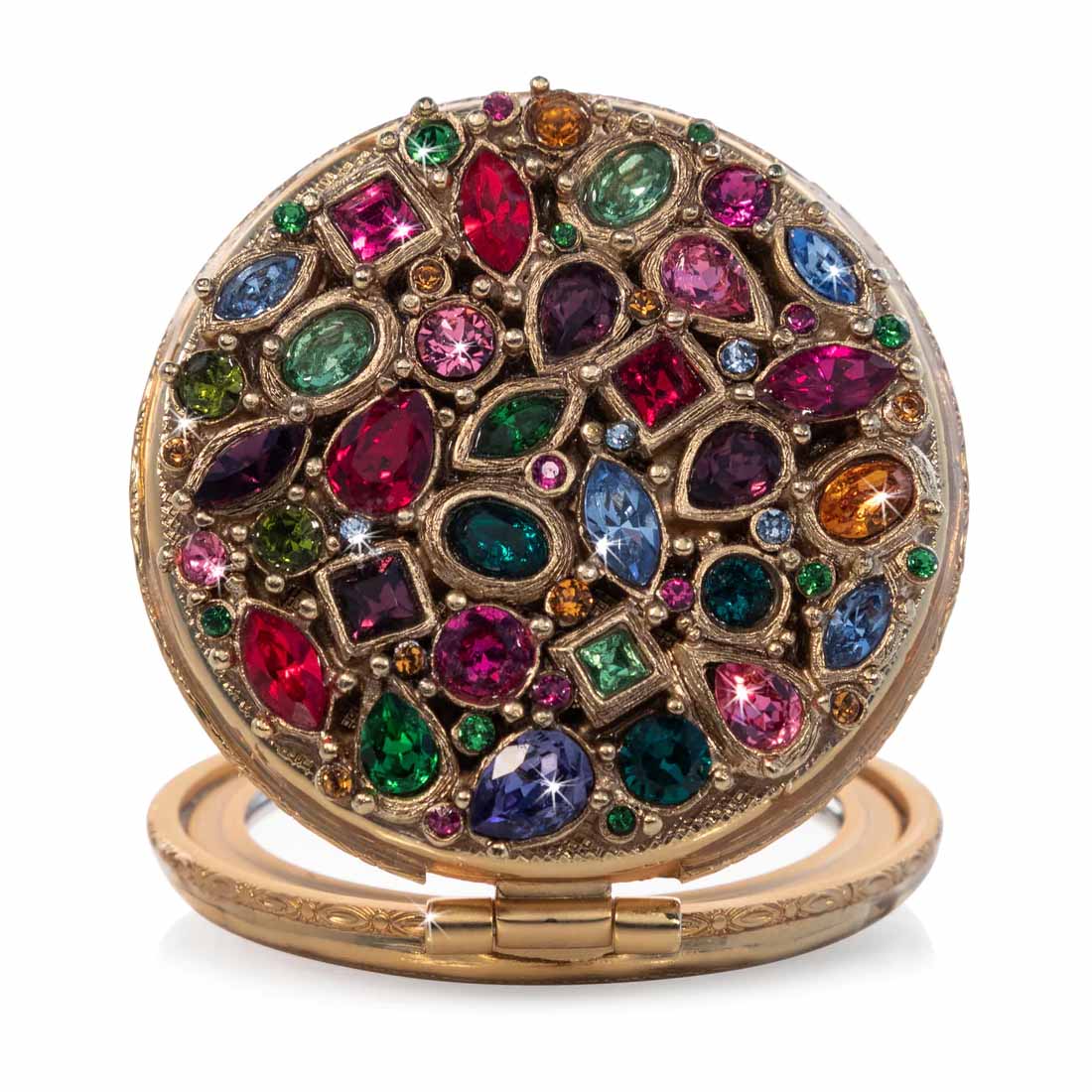 Jay Strongwater Helena Round Jeweled Compact | SCB8085-250 | Borsheims