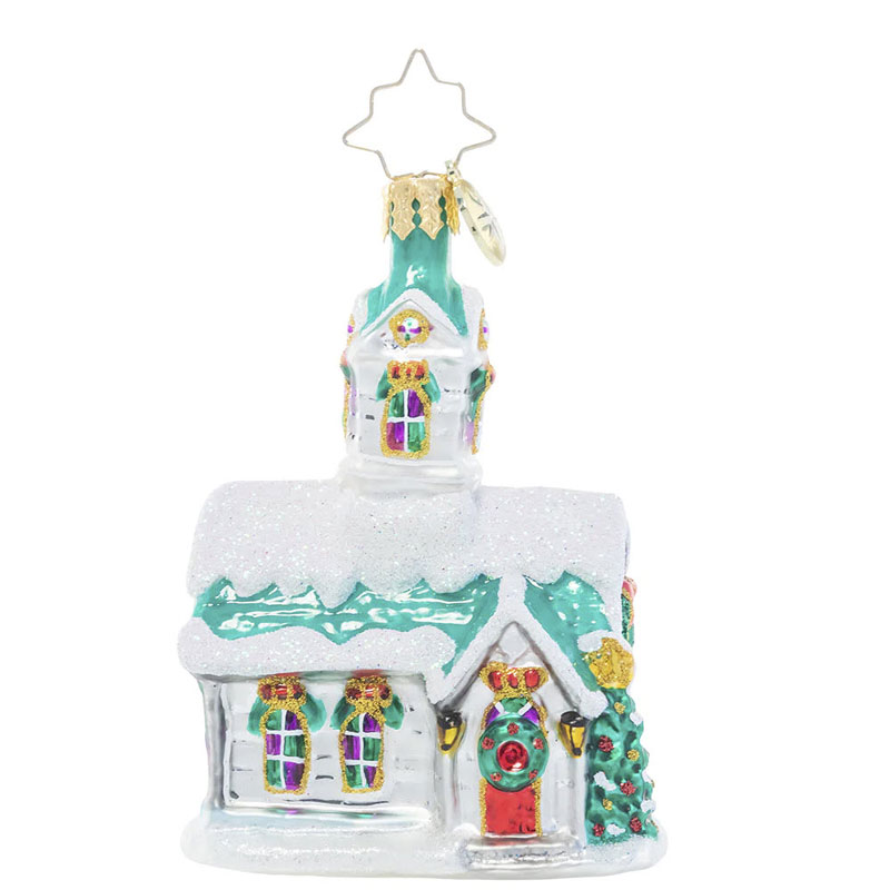 Christopher Radko Boughs Of Holly Chapel Gem Ornament | 1021055 | Borsheims