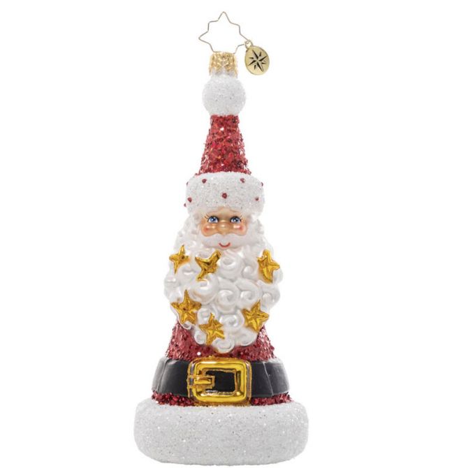 Christopher Radko Spangled Santa Ornament | 1021344 | Borsheims