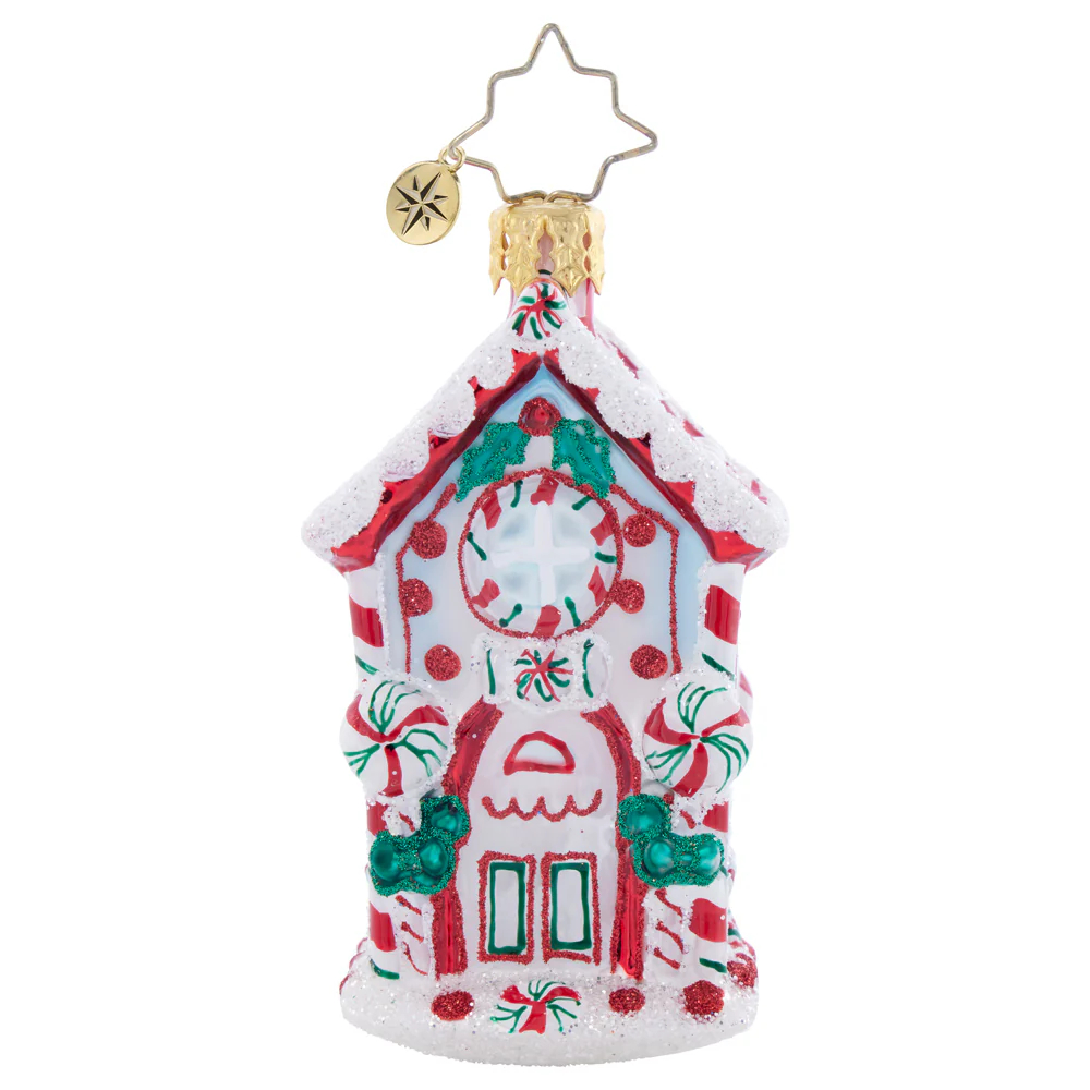 Christopher Radko Candy Cane Chalet Ornament | 1021730 | Borsheims