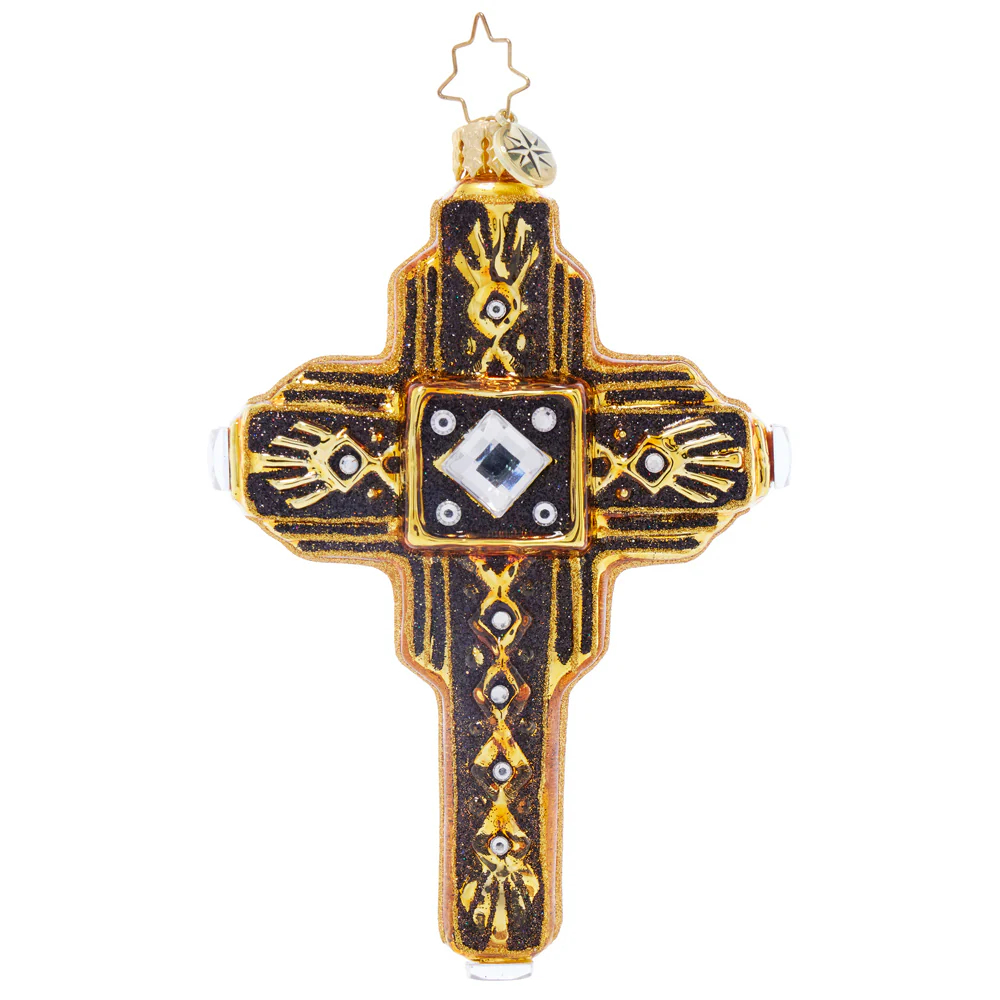 Christopher Radko Art Deco Cross Ornament | 1021906 | Borsheims