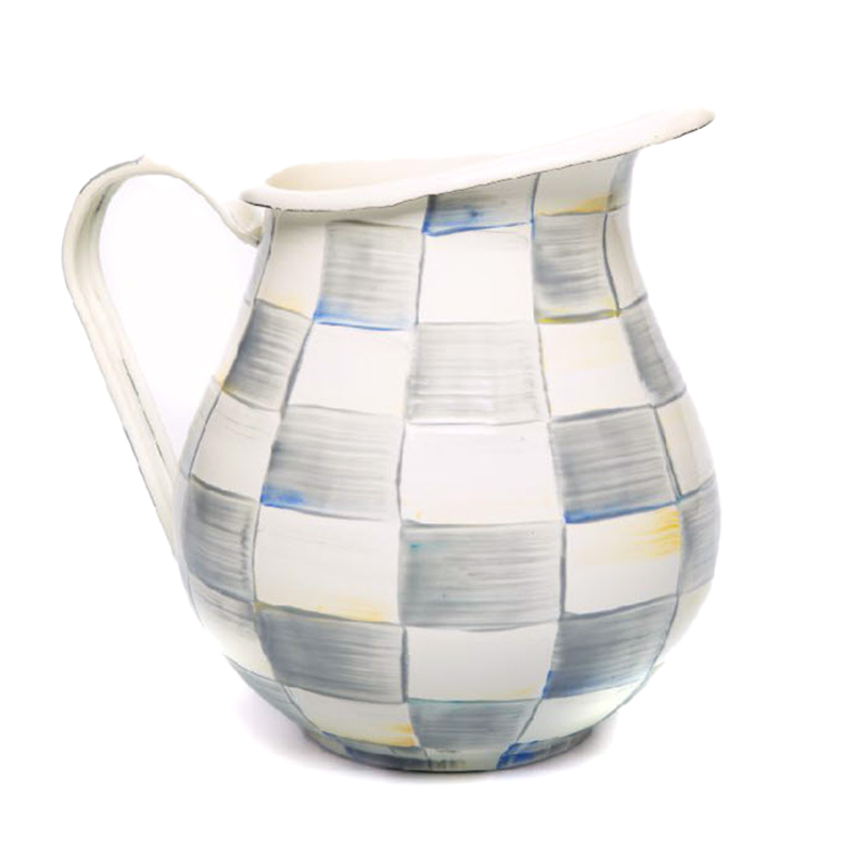 MacKenzie-Childs Sterling Check Pitcher | 89238-540 | Borsheims