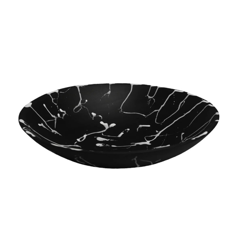 Nashi Large Everyday Bowl, Black with White Splatter | C03B01-B97 ...