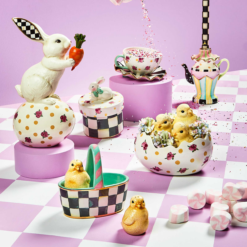 MacKenzie-Childs Spring Basket Salt and Pepper Set | 37624-1029 | Borsheims