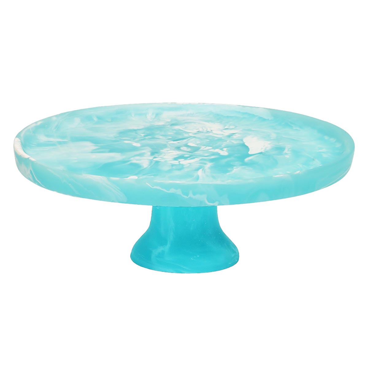Nashi Medium Footed Cake Plate, Aqua Swil | C02S02-B49 | Borsheims