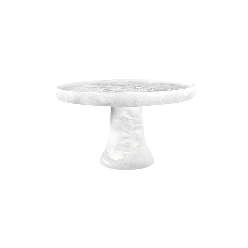 Nashi Small Classical Footed Cake Stand, White Swirl | C02S03-B50 ...