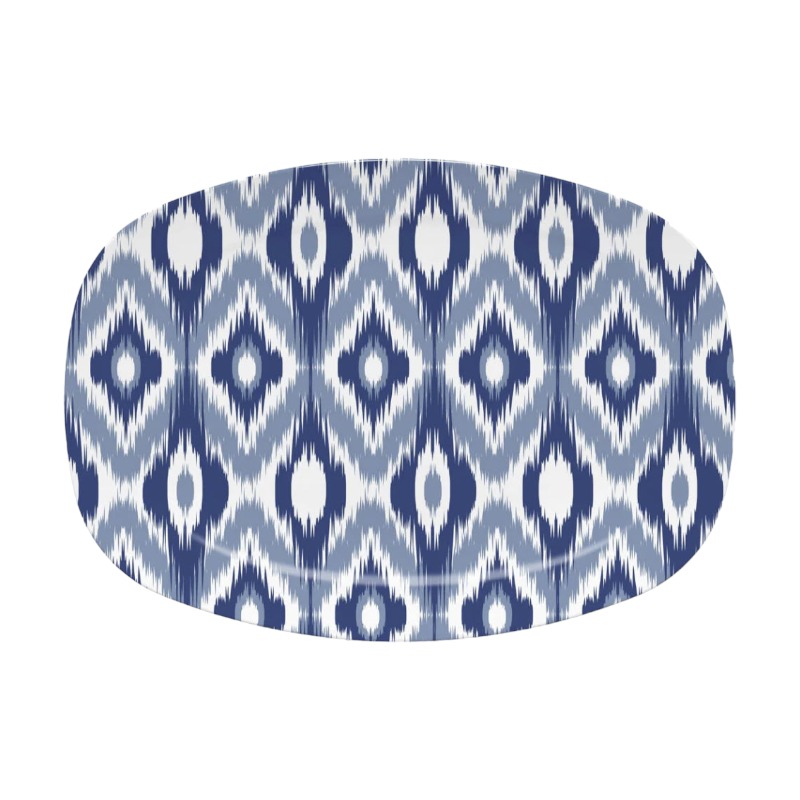 Mariposa Blue Ikat Platter | TT2200 | Borsheims