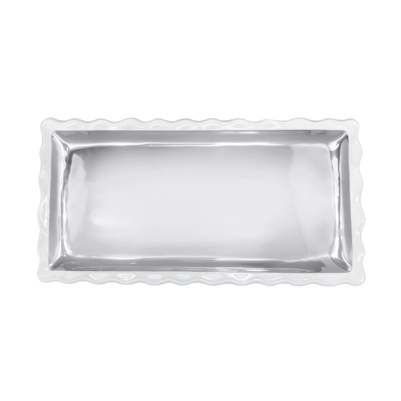 Mariposa Wavy Tray, White | 3341W | Borsheims
