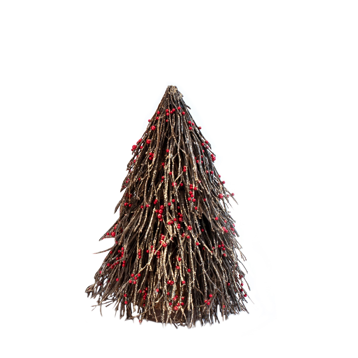Dekorasyon Twig Cone Tree, Brown with Red Beads, 12" | PT-XT-TWGTPB-B ...