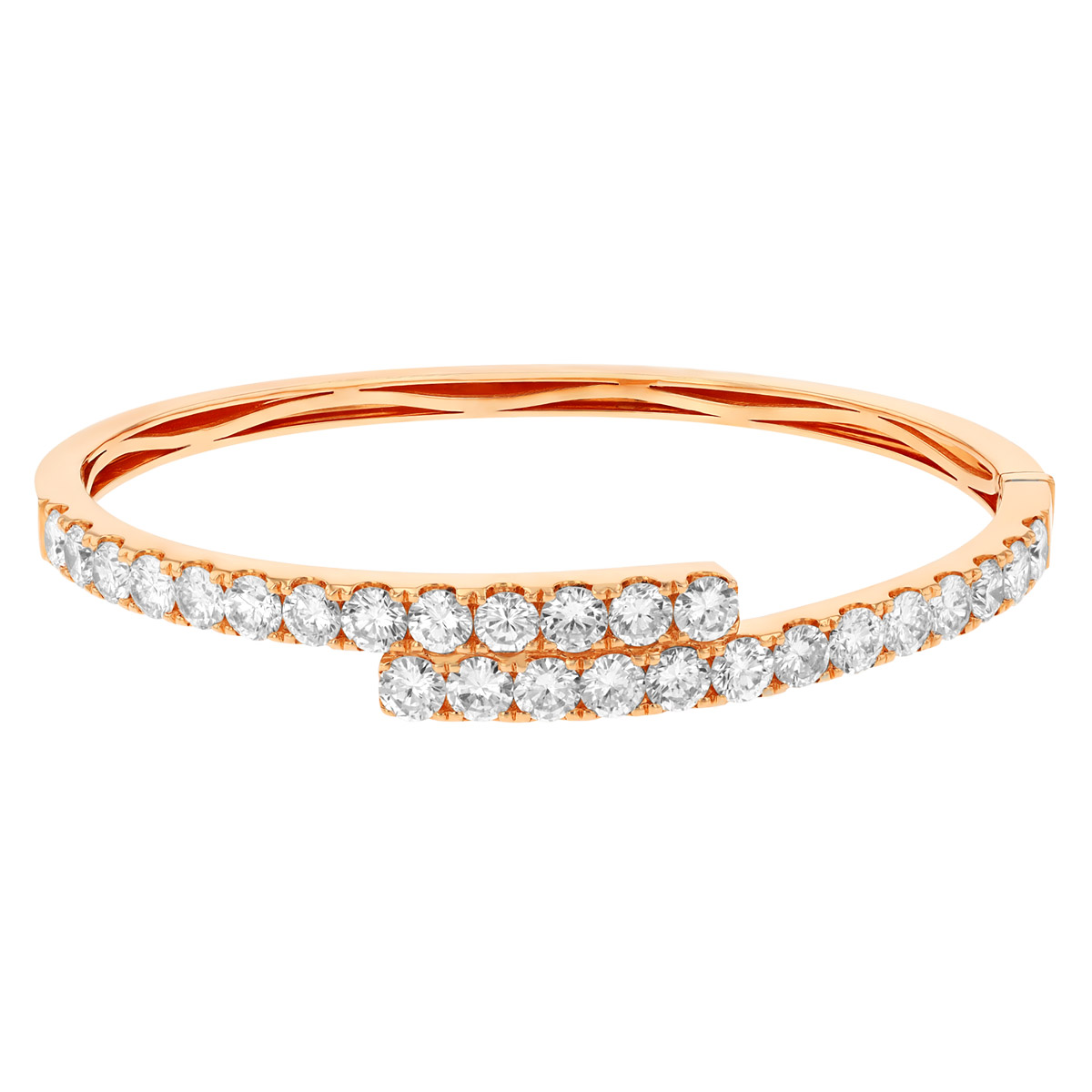 Diamond Bypass Bangle Bracelet in Rose Gold | Borsheims