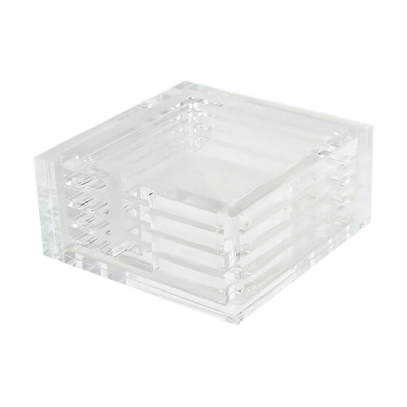Tizo Acrylic Coaster Set, Clear | HA110CLCO | Borsheims