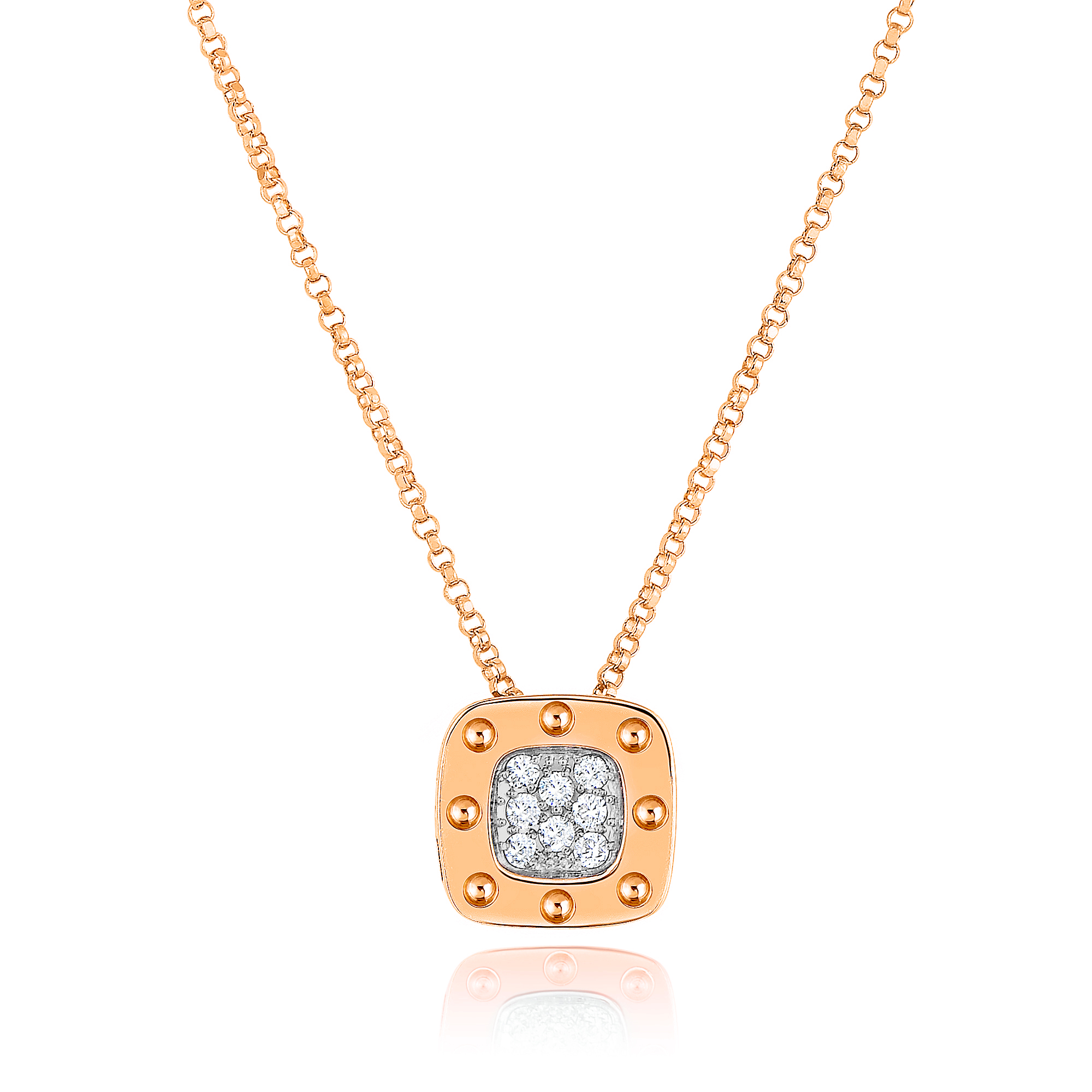 Roberto Coin 18K Rose Gold Diamond Pois Moi Pendant/Necklace | Borsheims Roberto Coin 18K Rose Gold Diamond Pois Moi Pendant/Necklace | Borsheims