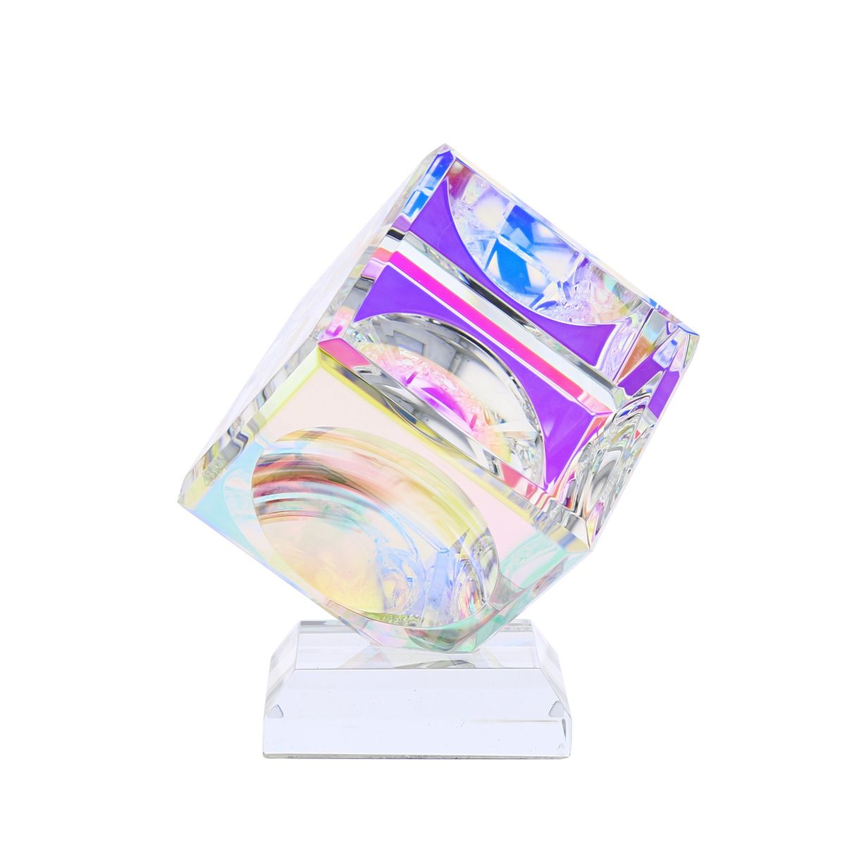 Lustig Optical Crystal Cube on Base, 50 mm | CRY-CUB-B01 | Borsheims