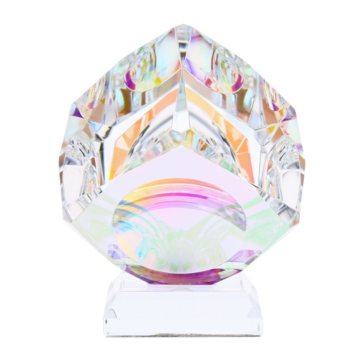 Lustig Optical Crystal V Bevel Cube on Base, 50 mm | CRY-CUB-V01 ...