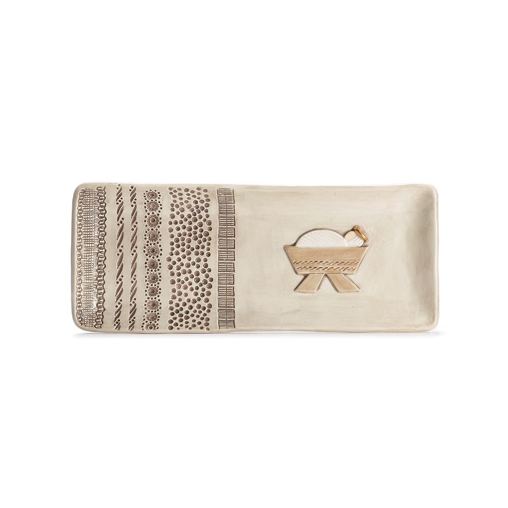 Baby Jesus Textured Ivory/Taupe Tray | Borsheims
