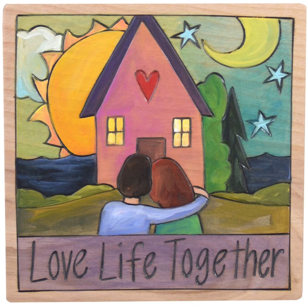 Sticks Love Life Together / Sun, Moon & Stars Wood Plaque, 7" | PLQ001 ...