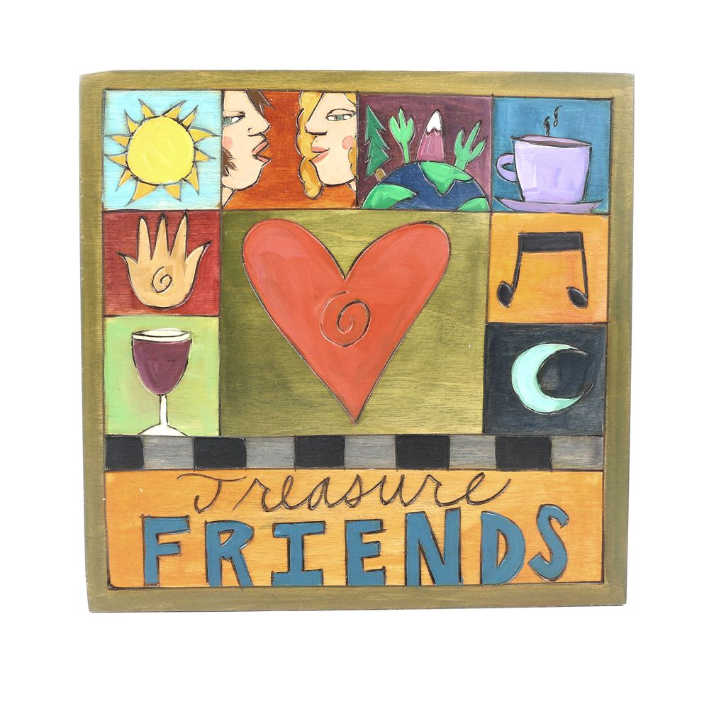 Sticks Treasure Friends Wood Plaque, 7" | PLQ001-712038 | Borsheims