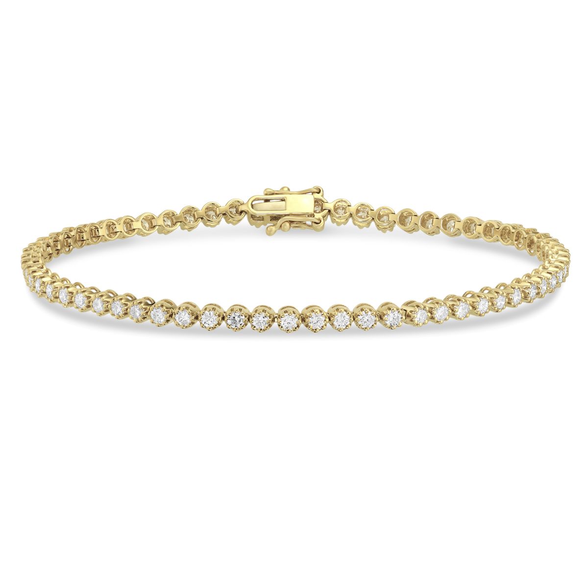 14k Yellow Gold Diamond Tennis Bracelet 2 04cttw Borsheims